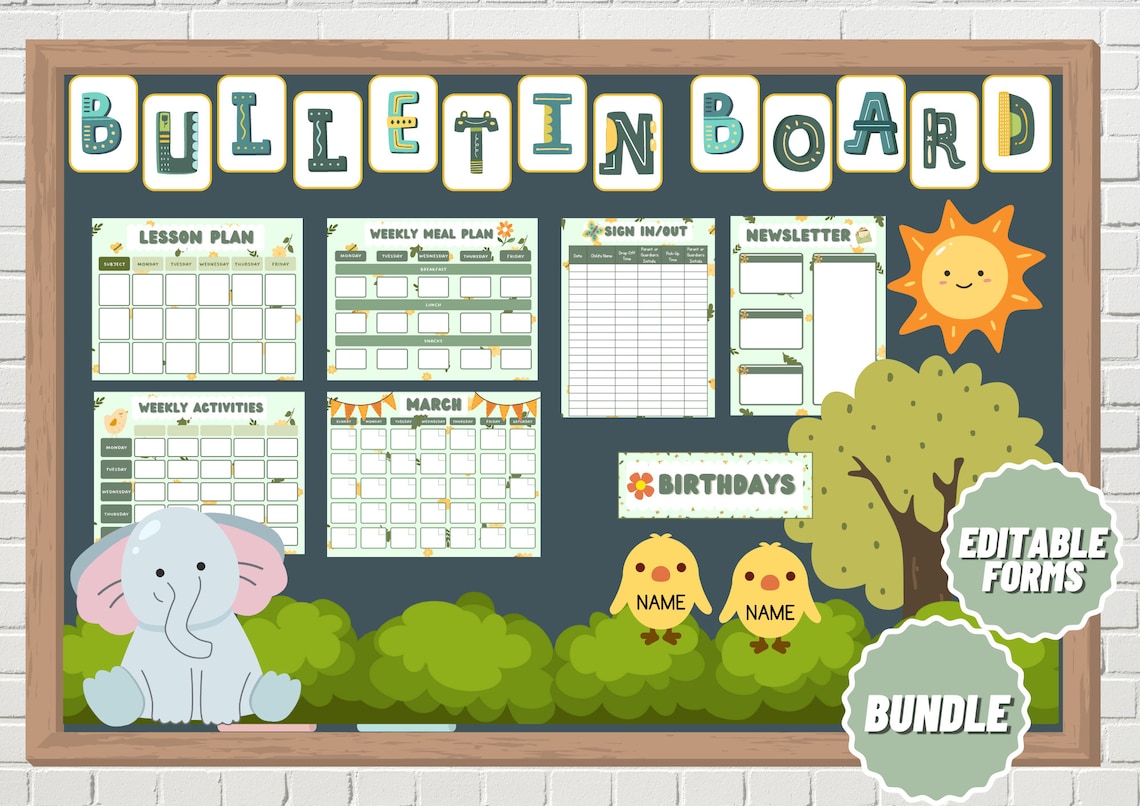 Spring Theme Preschool Bulletin Board / Best for Home Daycare ...