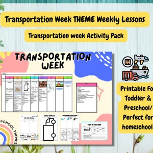 Transportation Week THEME Weekly Lessons/ Transportation Week Activity ...