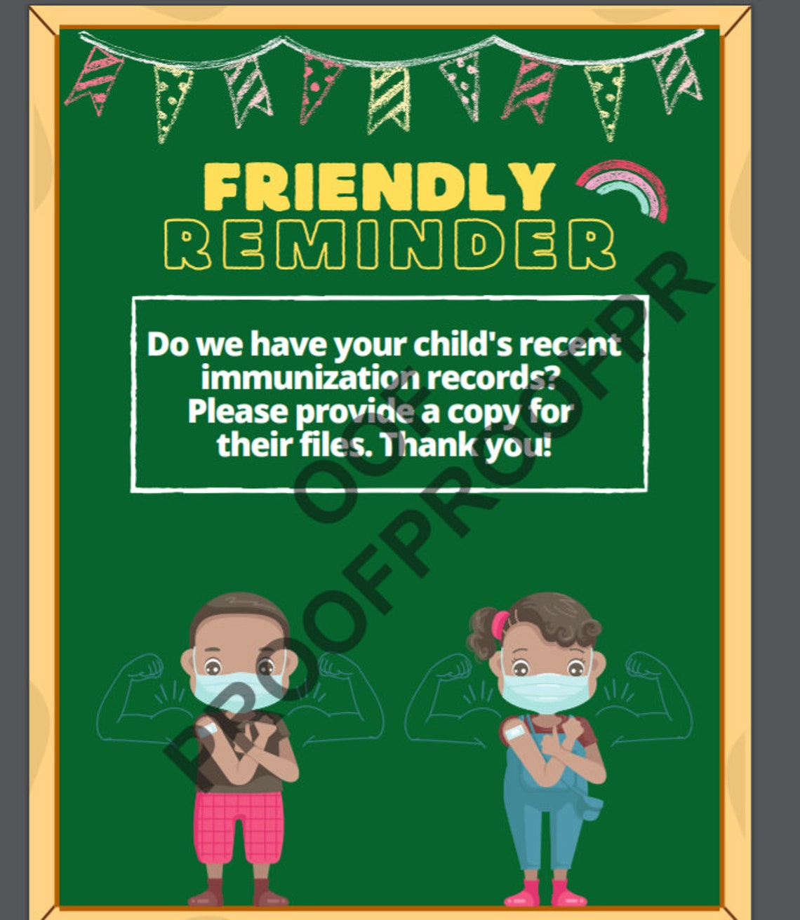 FRIENDLY Reminders/daycare Preschool Childcare Business/ 12 - Etsy