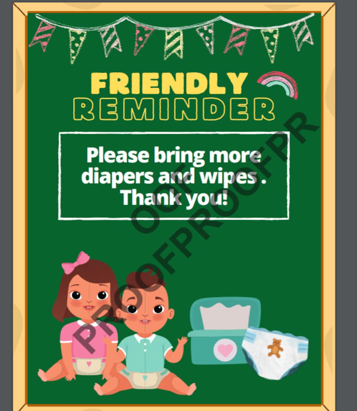 FRIENDLY Reminders/daycare Preschool Childcare Business/ 12 - Etsy