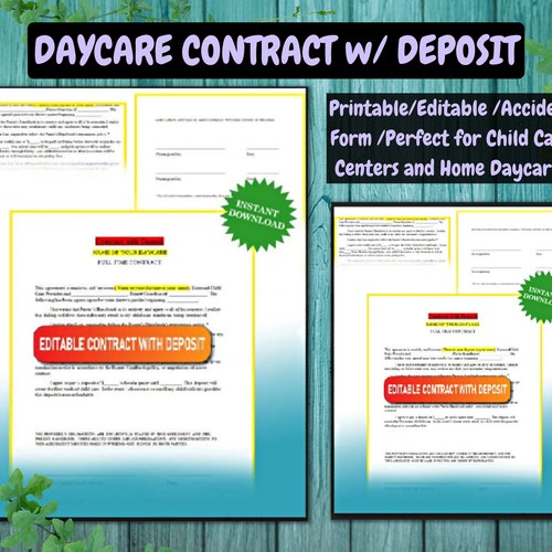 DAYCARE RATE INCREASE Form/editable/ Perfect for Daycare - Etsy