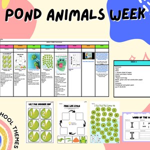 ANIMAL THEMES Printable Preschool Lesson Plan Bundle/perfect for ...