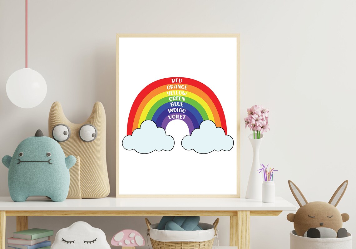 Colors of the Rainbow Art Printable / Rainbow Classroom Decor ...