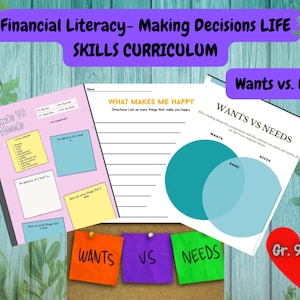Financial Literacy- Making Decisions LIFE SKILLS CURRICULUM: Wants Vs ...