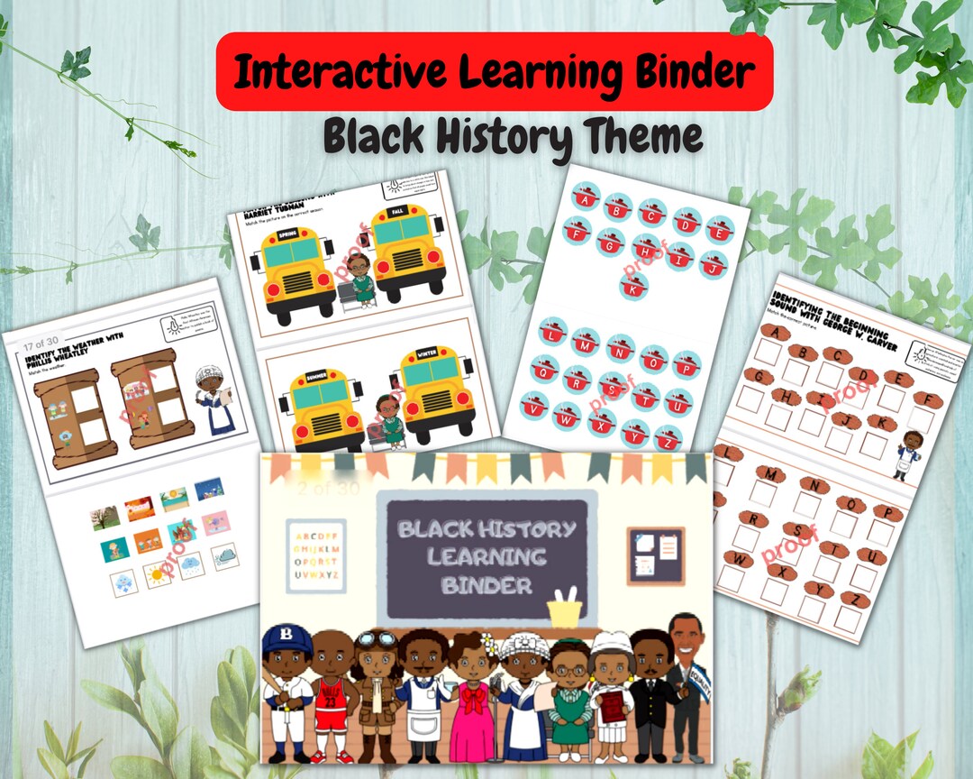 Digital Print Black History Interactive Learning Binder - Etsy