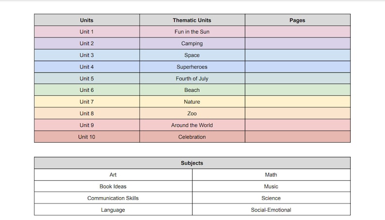 Summer Camp Curriculum: 10-week Activity Guide (ages 5-12) - Etsy