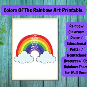 Colors of the Rainbow Art Printable / Rainbow Classroom Decor ...