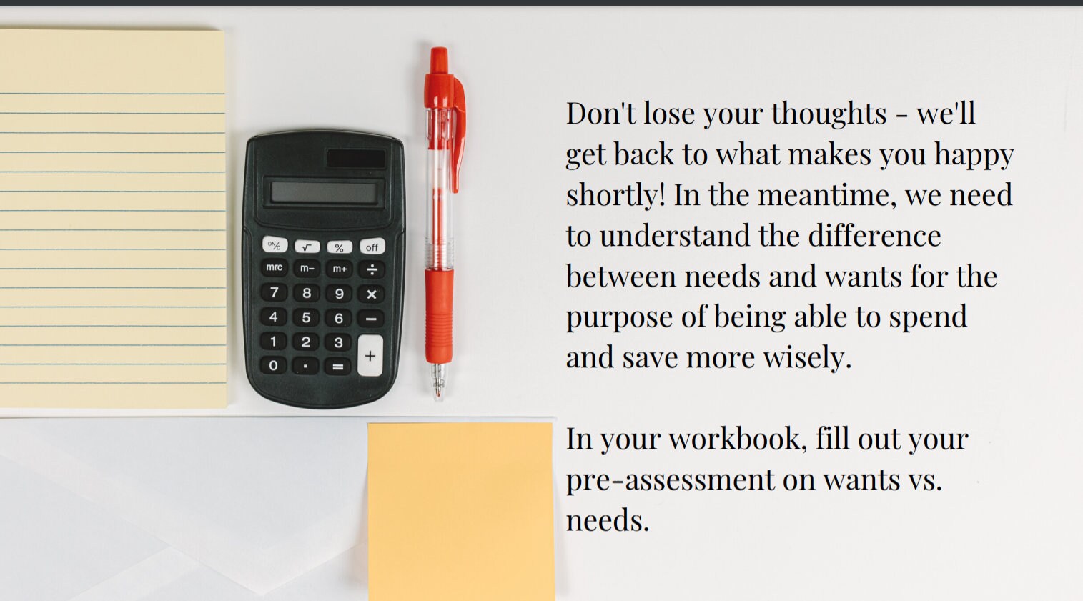 Financial Literacy Making Decisions LIFE SKILLS CURRICULUM: Wants Vs ...