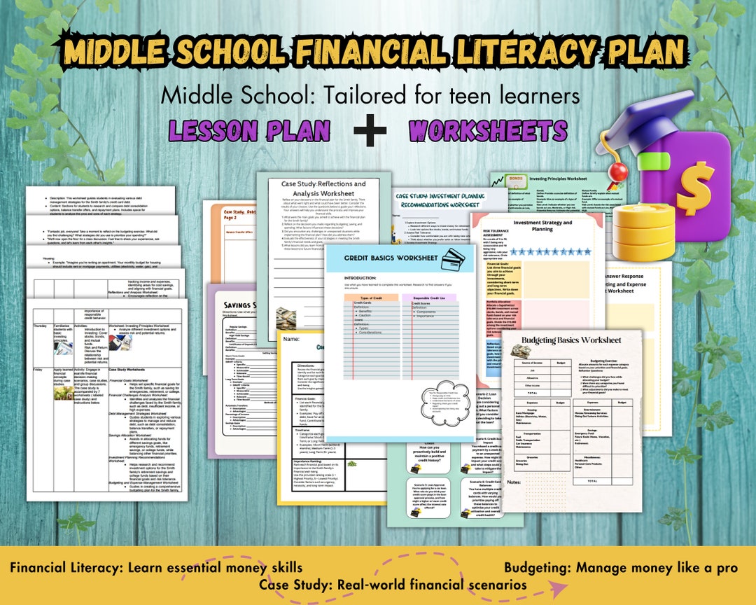 Middle School Financial Literacy Plan: Homeschool & Workshop Resource ...