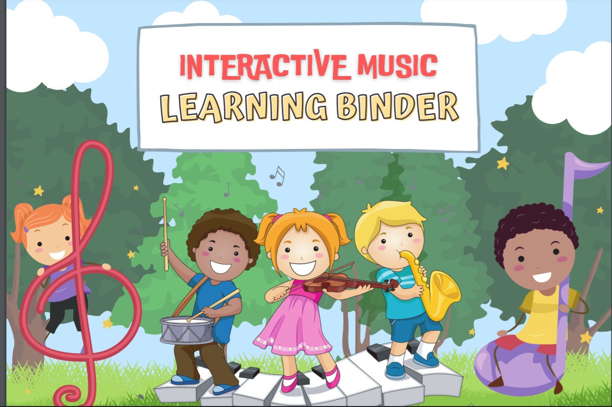 Digital INTERACTIVE MUSIC Binder/treble Bass Clef/ Piano Note/great ...