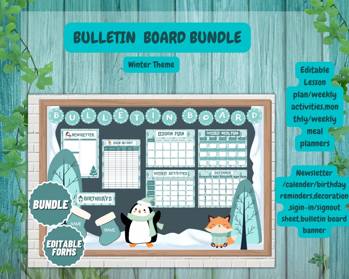 Winter Theme Bulletin Board Printable / Celebrate the Winters in ...