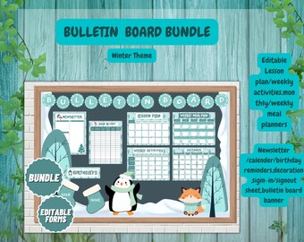 Winter Theme Bulletin Board Printable / Celebrate the Winters - Etsy