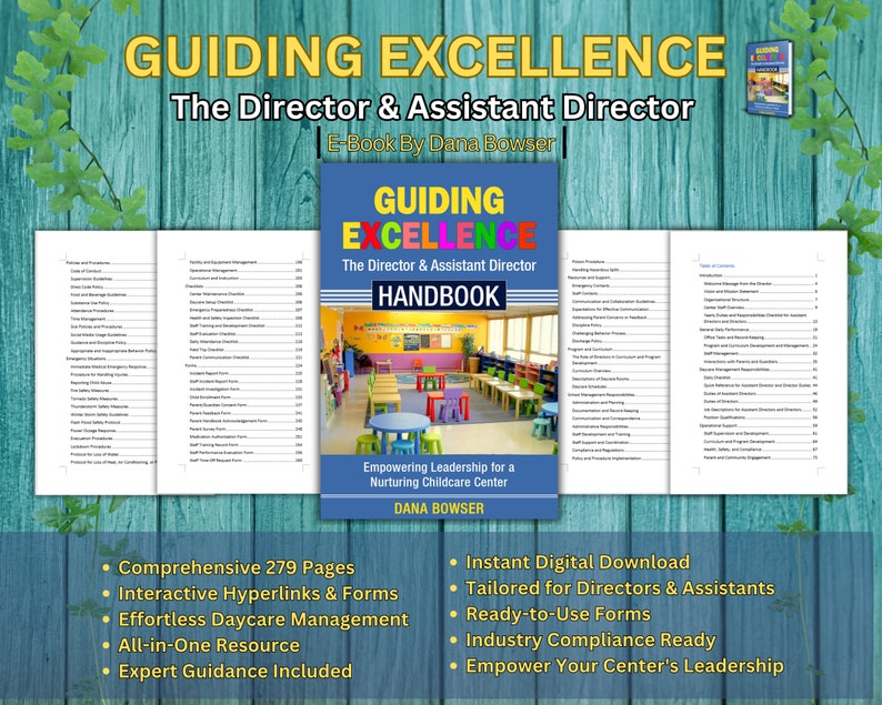 Daycare Director & Assistant Handbook - Management, Curriculum, Forms ...