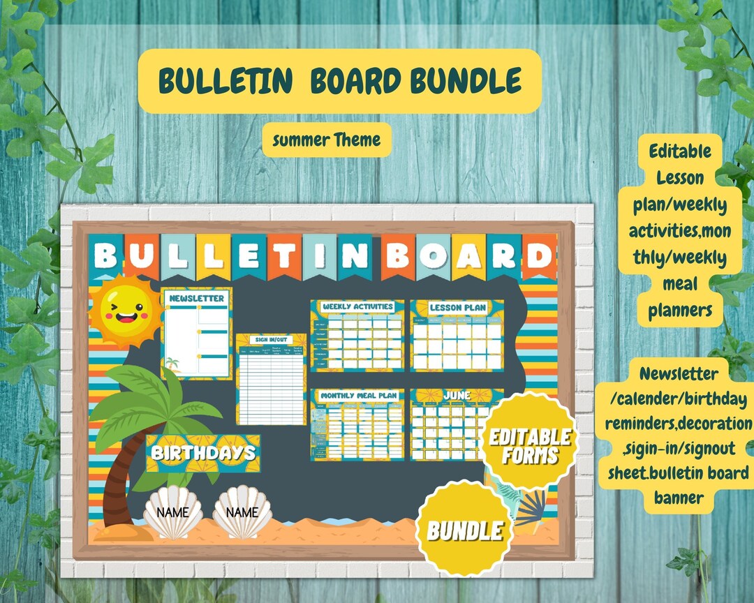Summer Theme Bulletin Board / Easy and Modern Classroom Decorations ...