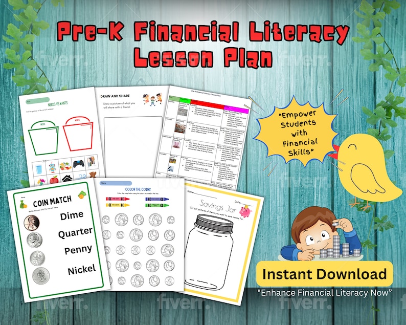Pre K Financial Literacy Lesson Plan: Early Money Skills for Preschools ...