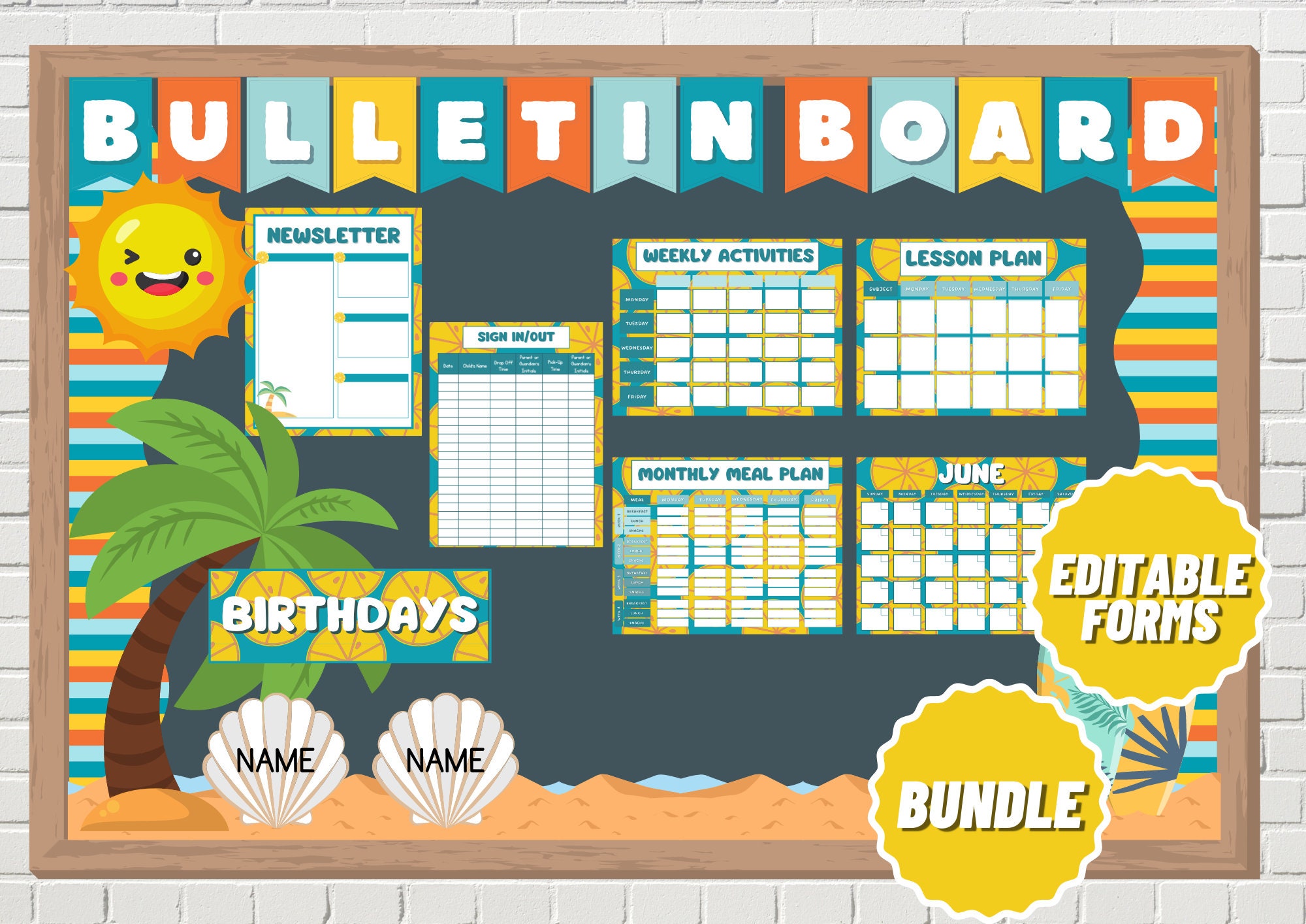 Summer Theme Bulletin Board / Easy and Modern Classroom Decorations ...