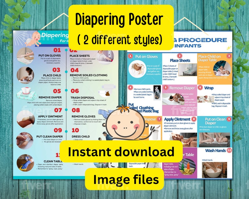 Step-by-step Diapering Guide for Infants Digital Download | Stay Safe ...