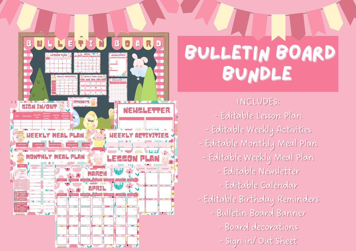 Easter Theme Bulletin Board Printable / Celebrate the Resurrection of ...