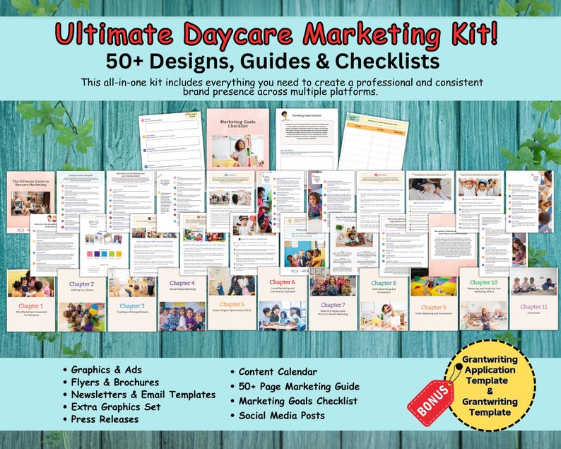 Daycare Marketing Kit: Social Media, Flyers, Brochures, Email Templates ...