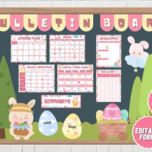 Easter Theme Bulletin Board Printable / Celebrate the Resurrection of ...