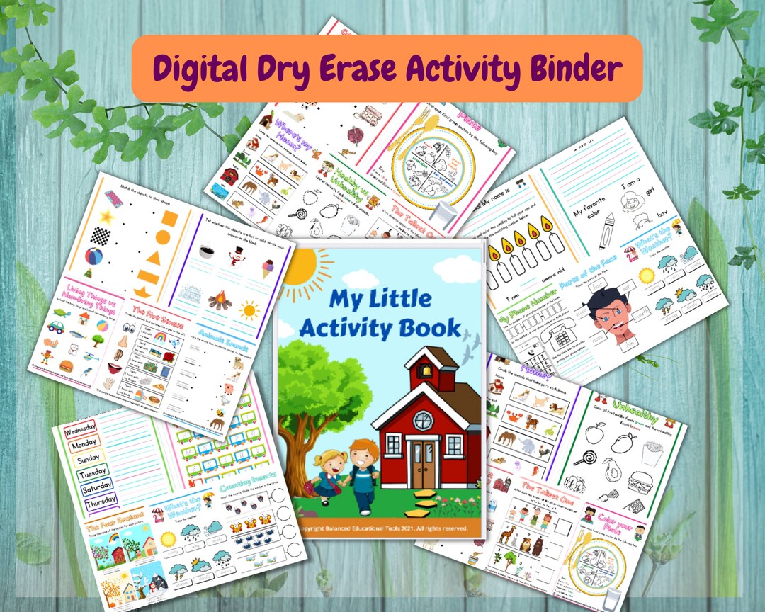 Digital Dry Erase Activity Binder - Etsy