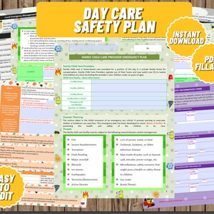 Daycare SAFETY PLAN / Licensing Requirement / Downloadable PDF Filler ...