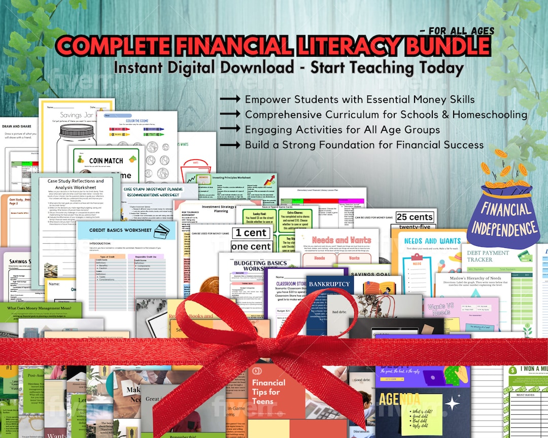 Complete Financial Literacy Curriculum Bundle for All Ages! Daycares ...