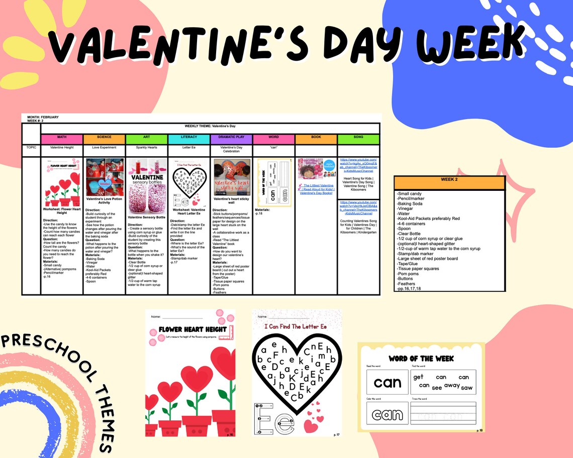 HOLIDAY THEMES Printable Preschool Lesson Plan Bundle/perfect for ...