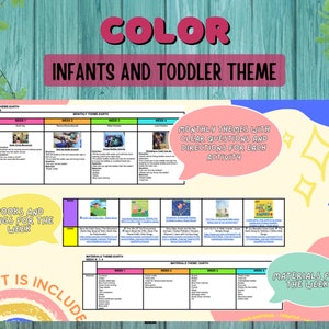 Color Theme Lesson Plan: Infant & Toddler Activities (digital Download ...