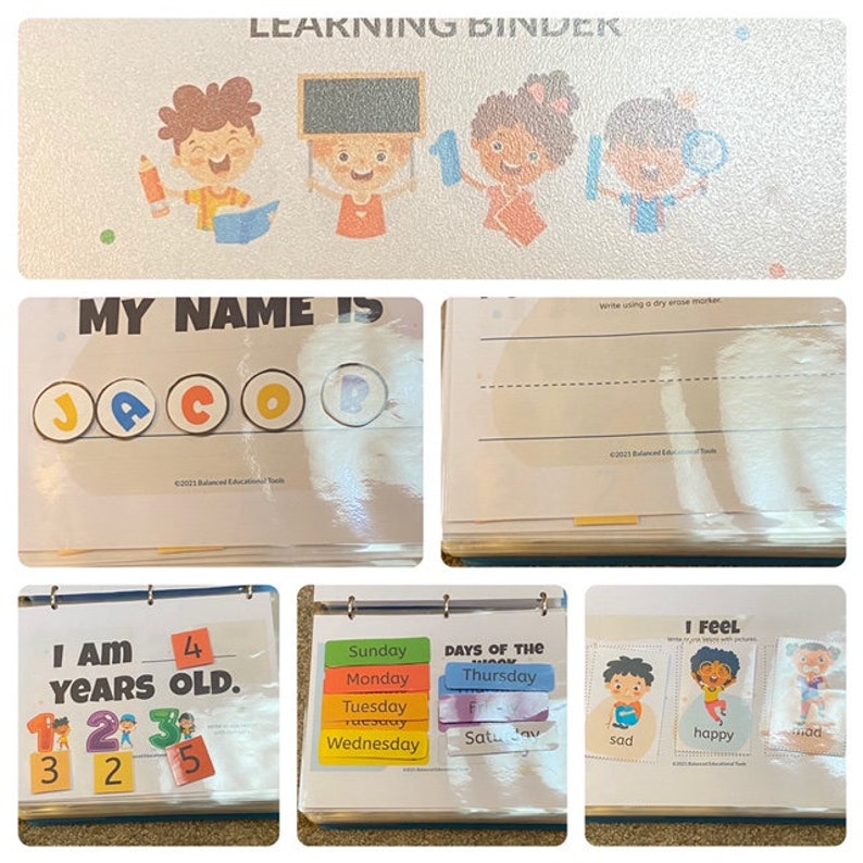 Interactive Preschool Learning Binder - Etsy