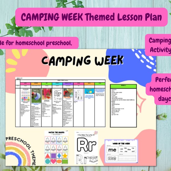 Toddler Lesson Plan - Etsy