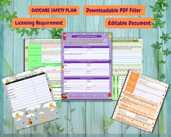 Daycare SAFETY PLAN / Licensing Requirement / Downloadable PDF - Etsy