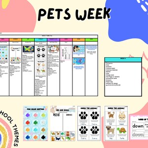 ANIMAL THEMES Printable Preschool Lesson Plan Bundle/perfect for ...