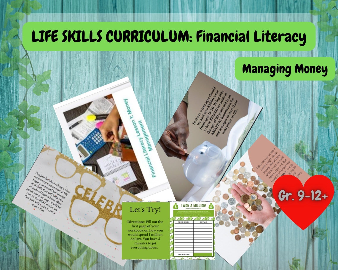LIFE SKILLS CURRICULUM Financial Literacy : Managing Money | Etsy