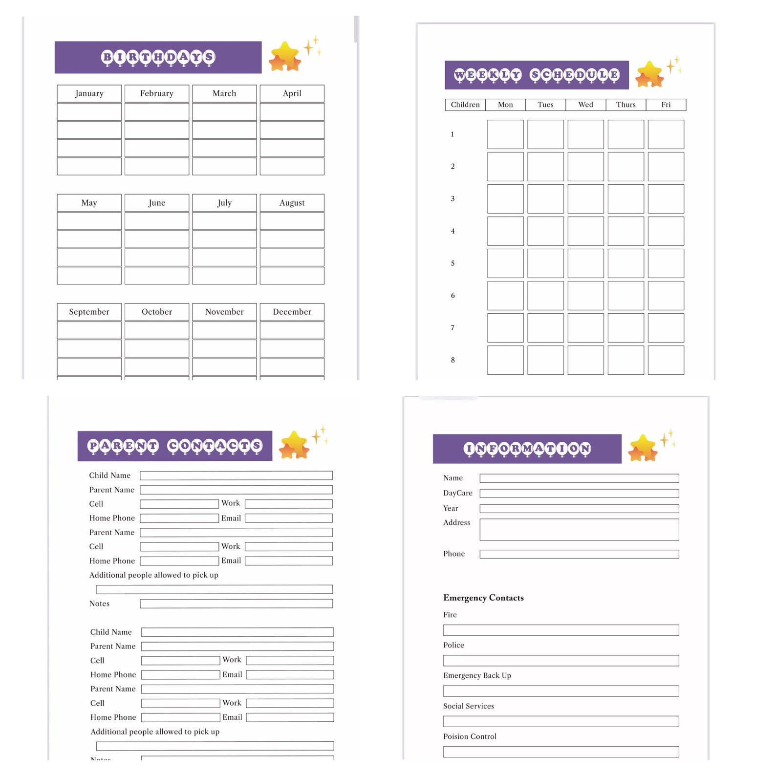 Ultimate Daycare Planner Digital - Etsy
