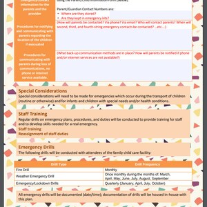 Daycare SAFETY PLAN / Licensing Requirement / Downloadable PDF Filler ...
