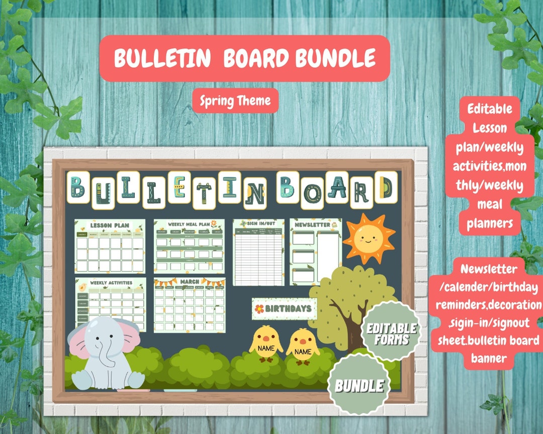 Spring Theme Preschool Bulletin Board / Best for Home Daycare ...