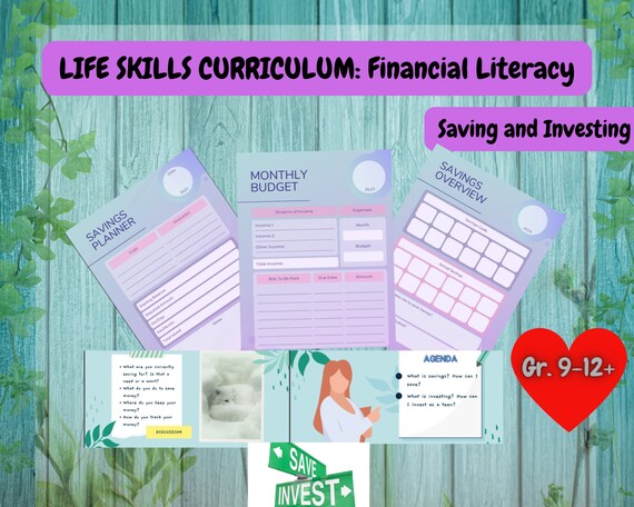 LIFE SKILLS CURRICULUM Financial Literacy : Saving and - Etsy