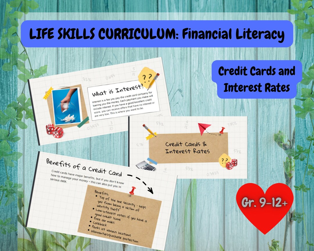 LIFE SKILLS CURRICULUM- Financial Literacy : Credit Cards and Interest ...