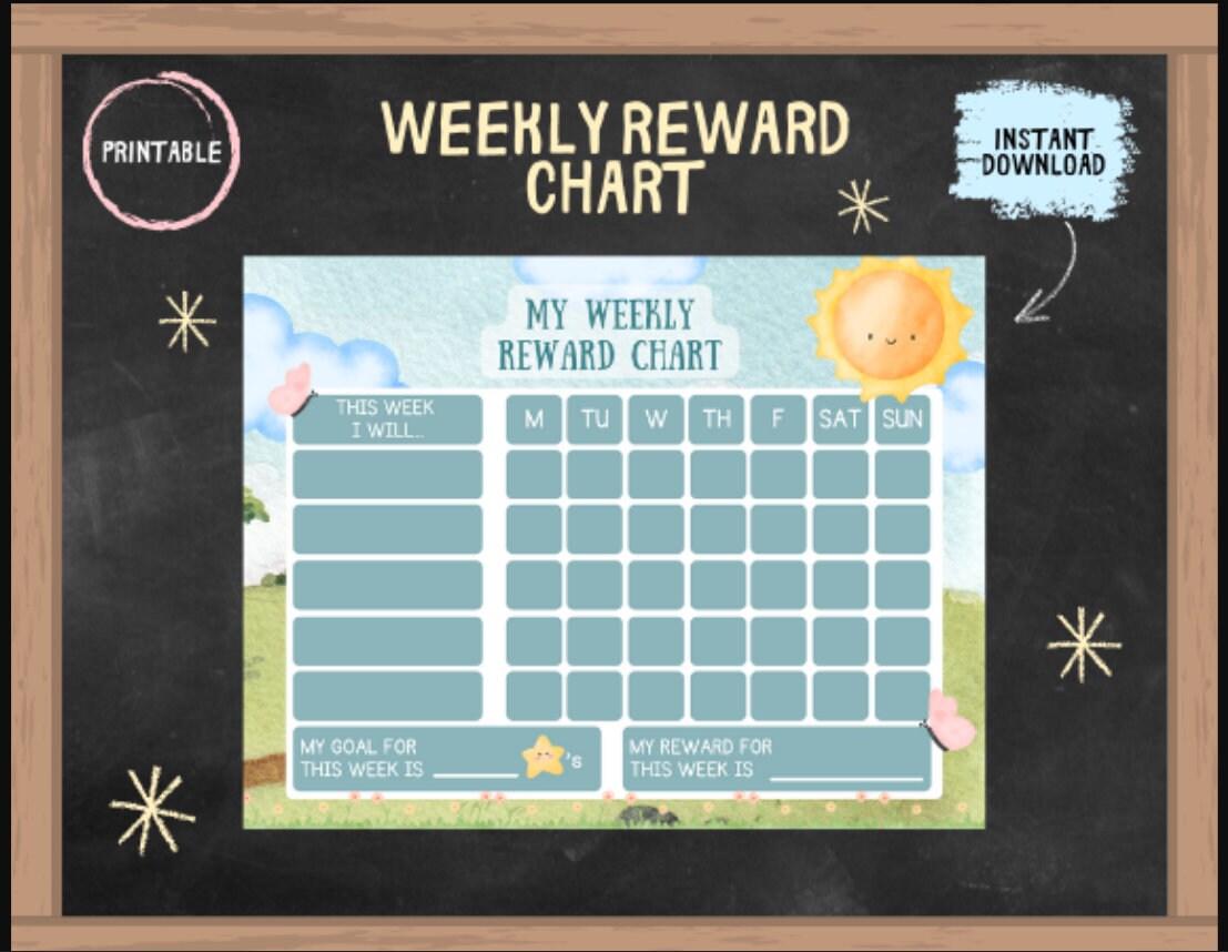 DAYCARE WEEKLY AWARD Chart /daycare Award System/ Perfect for Home ...