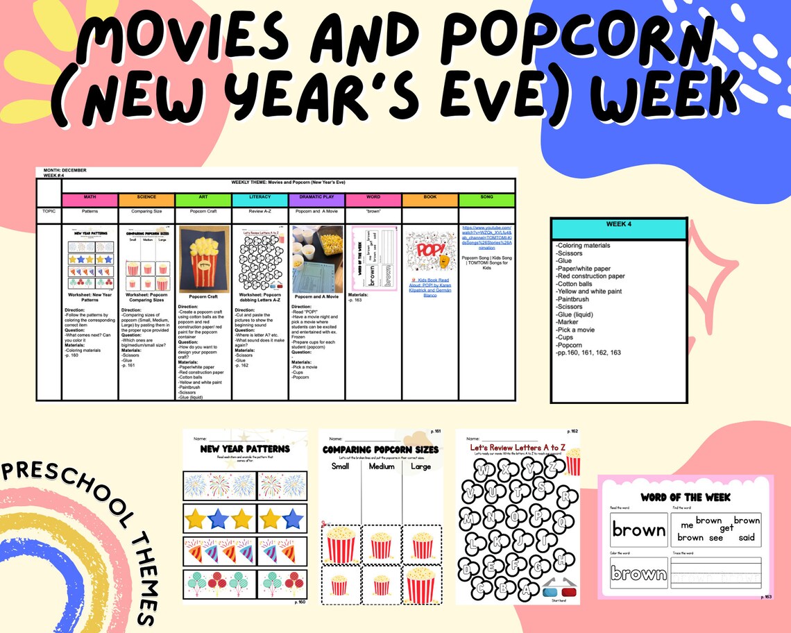 HOLIDAY THEMES Printable Preschool Lesson Plan Bundle/perfect for ...