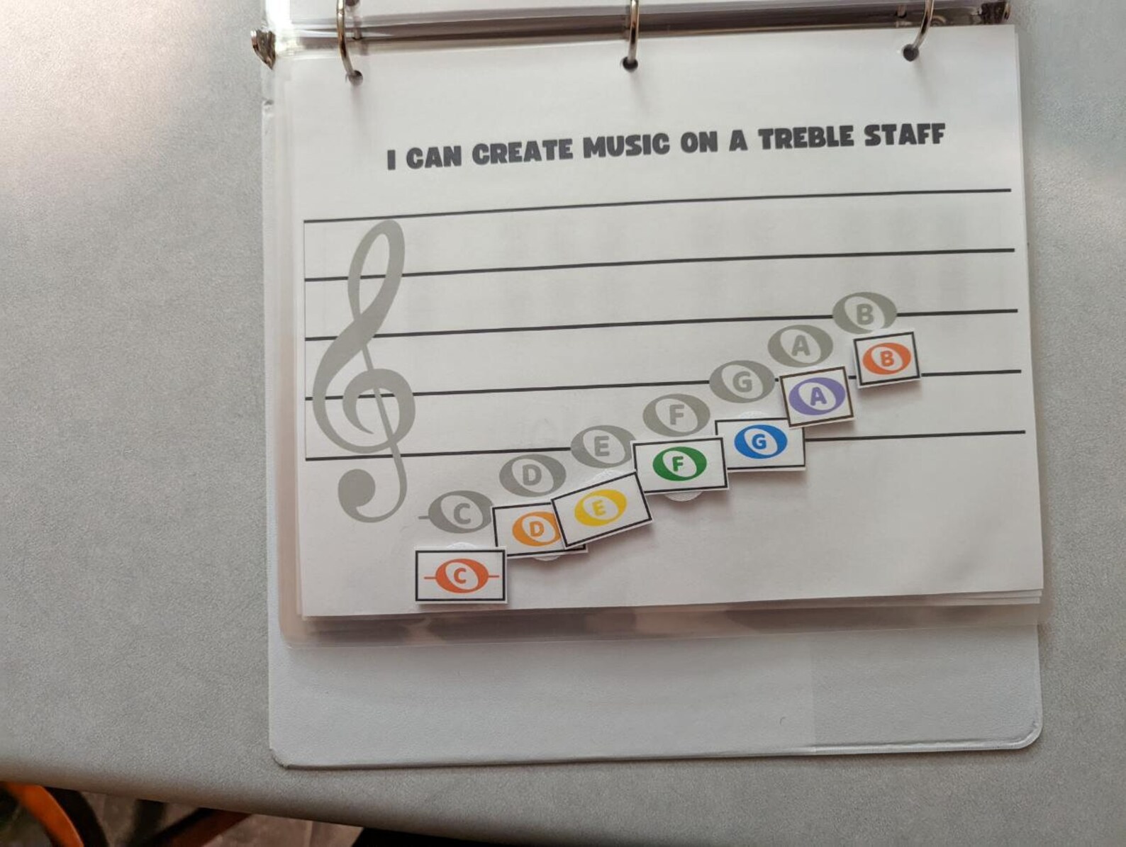 Digital INTERACTIVE MUSIC Binder/treble Bass Clef/ Piano Note/great ...