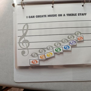 Digital INTERACTIVE MUSIC Binder/treble Bass Clef/ Piano Note/great ...