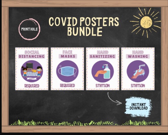 COVID POSTER BUNDLE/ Perfect for Daycare Preschool Nurse | Etsy