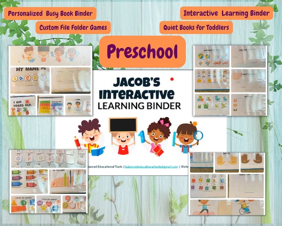 Interactive Preschool Learning Binder | Etsy