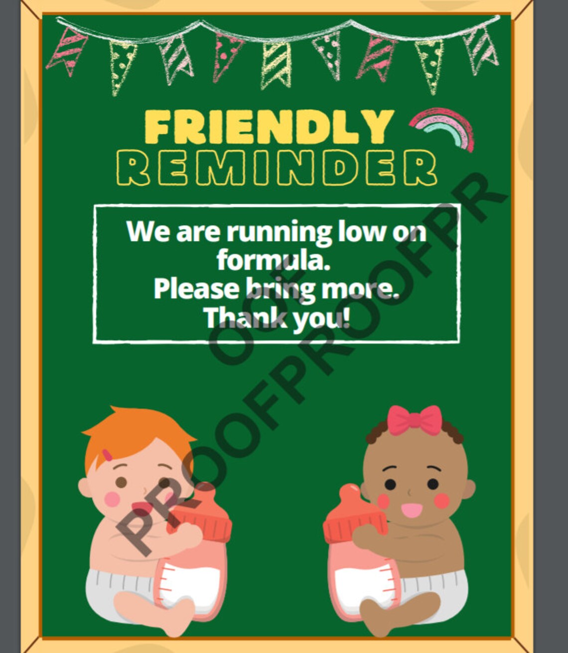 FRIENDLY Reminders/daycare Preschool Childcare Business/ 12 - Etsy