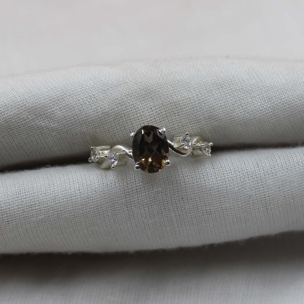 Smoky Quartz Ring - Etsy