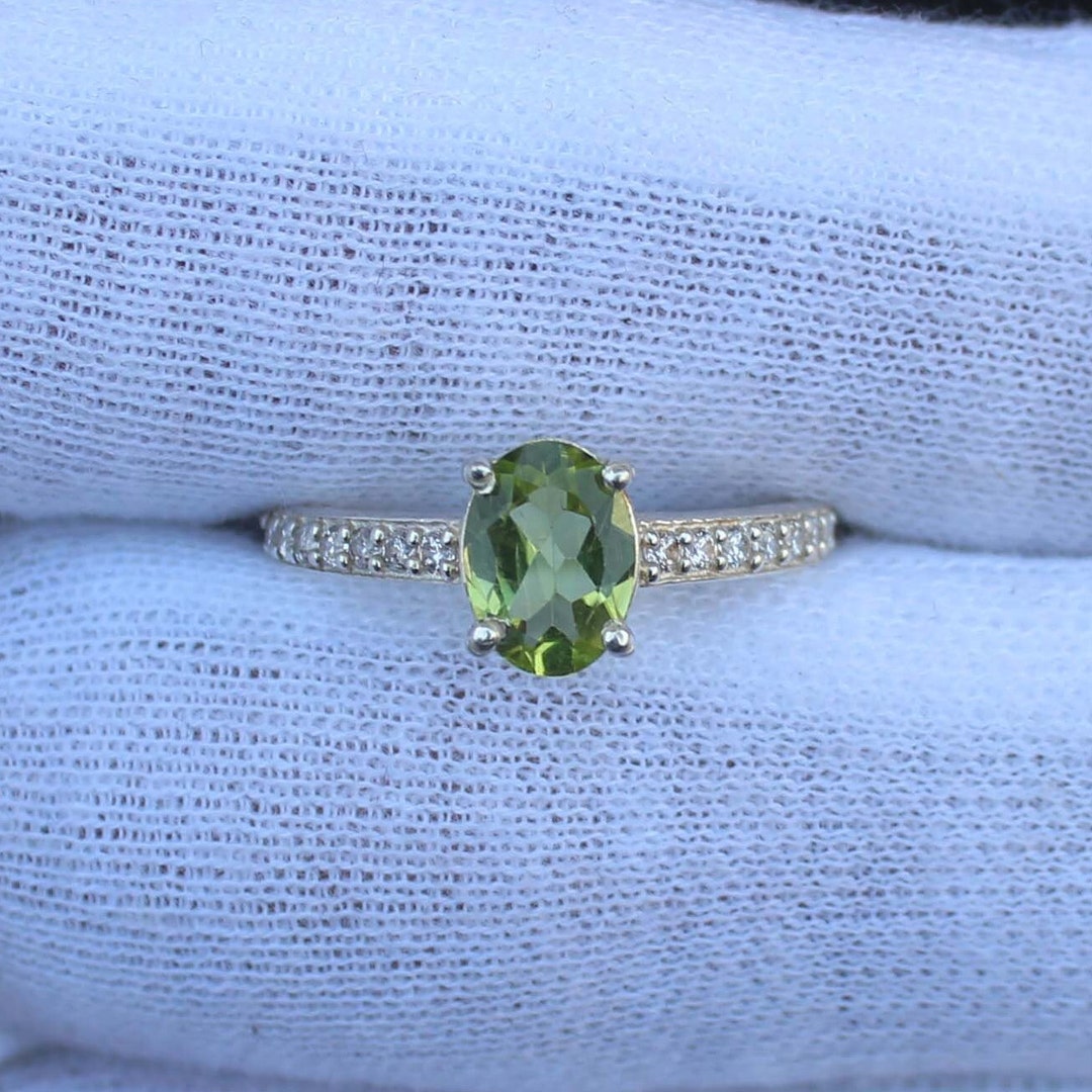 Peridot Ring: Sterling Silver, August Birthstone, Handmade Jewelry - Etsy