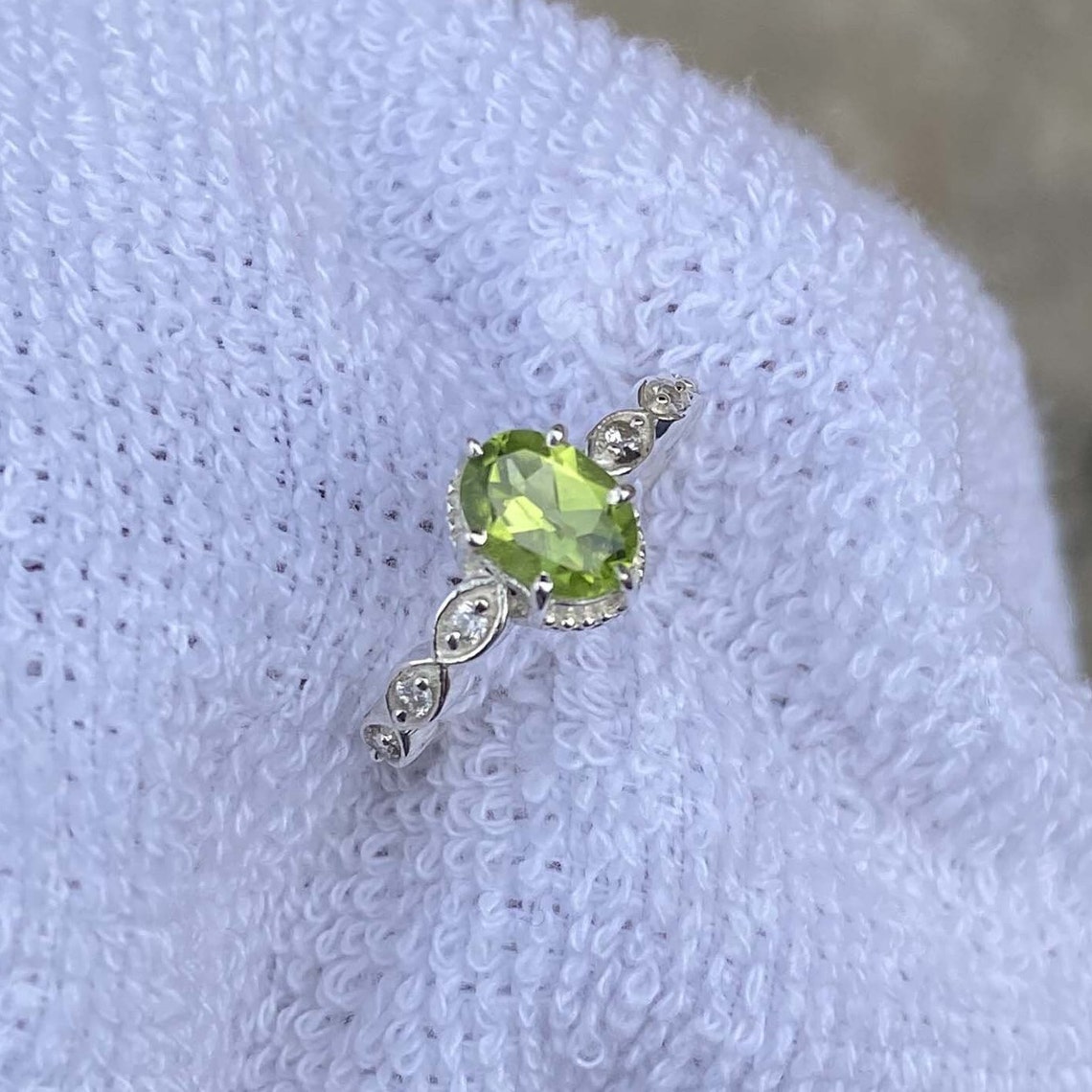 Natural Peridot Ring Dainty Peridot Ring Handmade 925 - Etsy