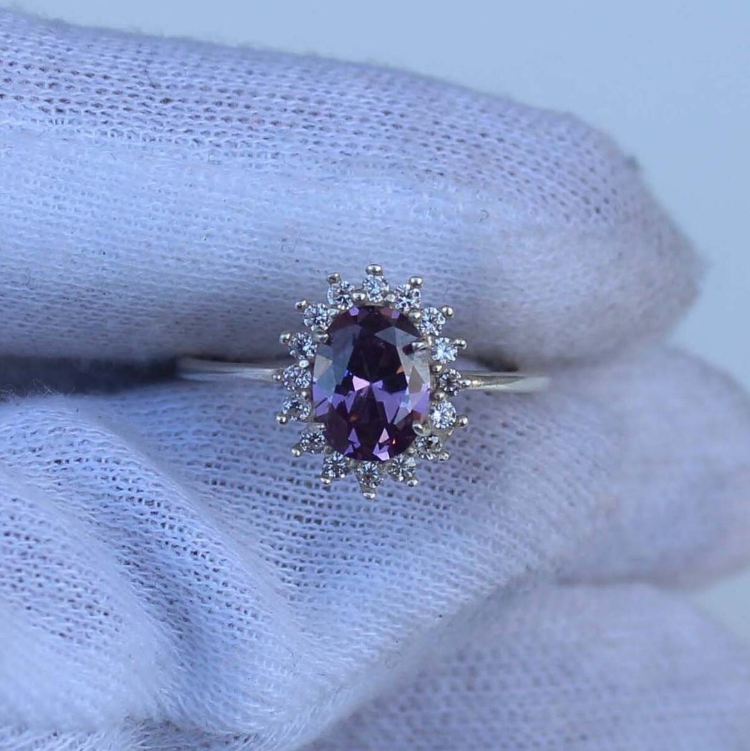Statement Ring Beautiful Engagement Ring Kunzite Ring 925 Sterling ...